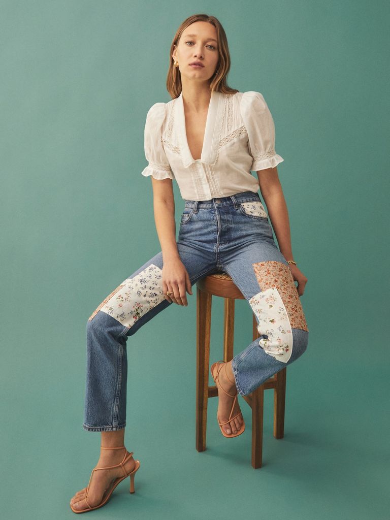 Addison Rae Wore the Cult Reformation Newsprint Jeans | Who What Wear