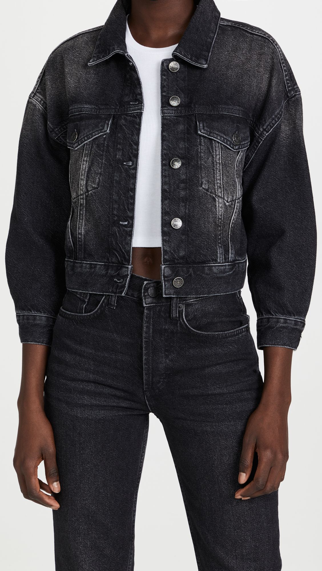 These Are the 27 Best Black Jean Jackets for Women | Who What Wear