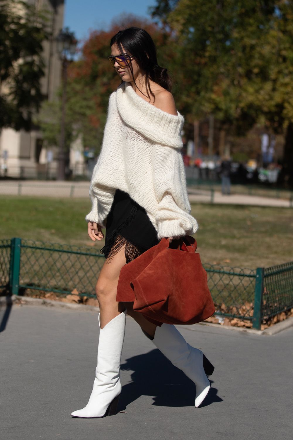 The Off-the-Shoulder Knit Sweater Trend Is Making a Comeback | Who What ...