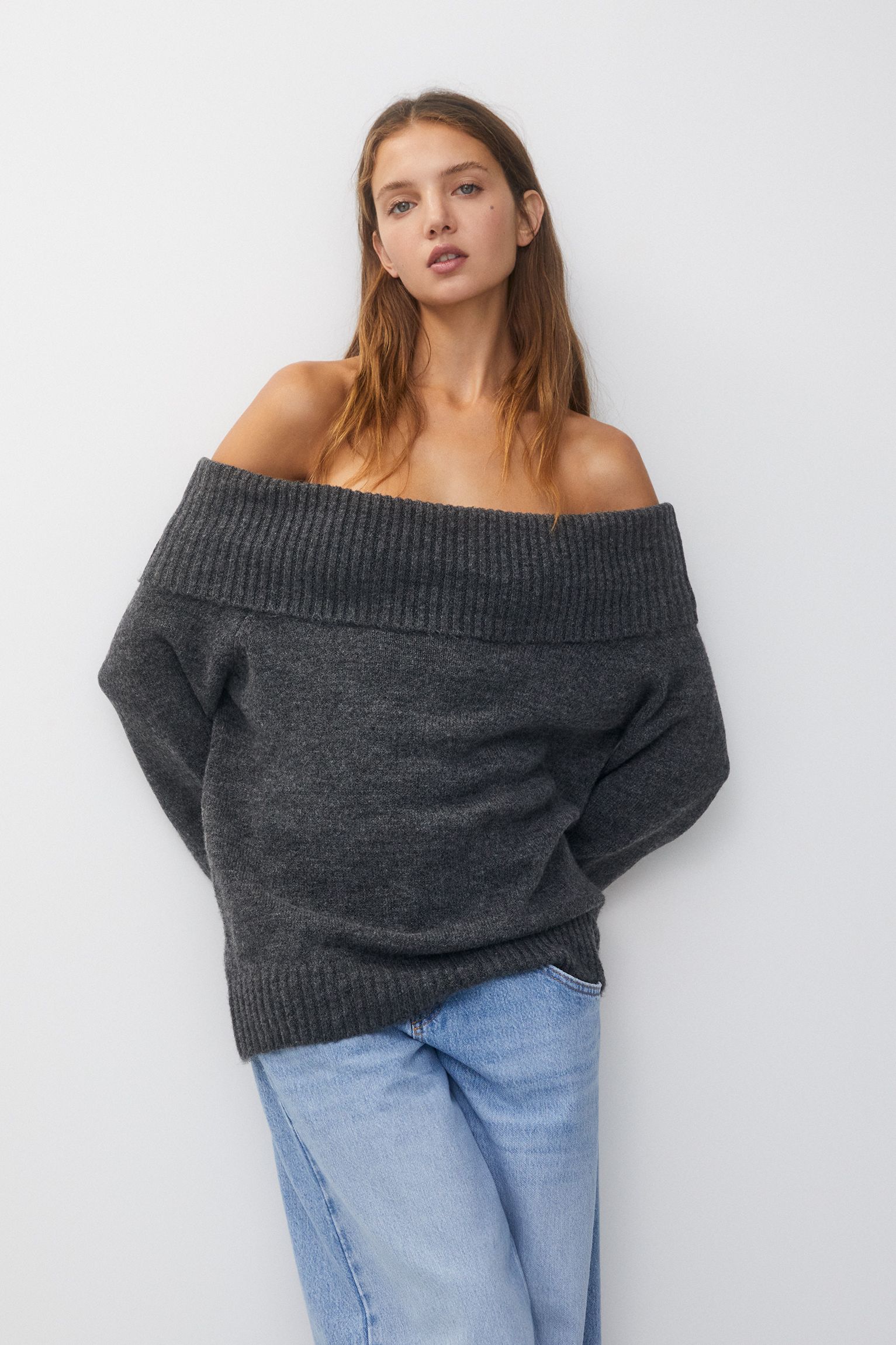 The Off-the-Shoulder Knit Sweater Trend Is Making a Comeback | Who What ...