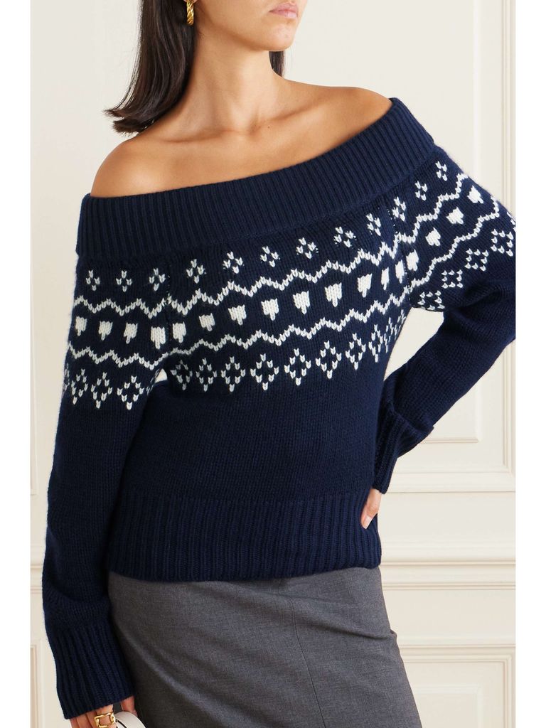 The Off-the-Shoulder Knit Sweater Trend Is Making a Comeback | Who What ...