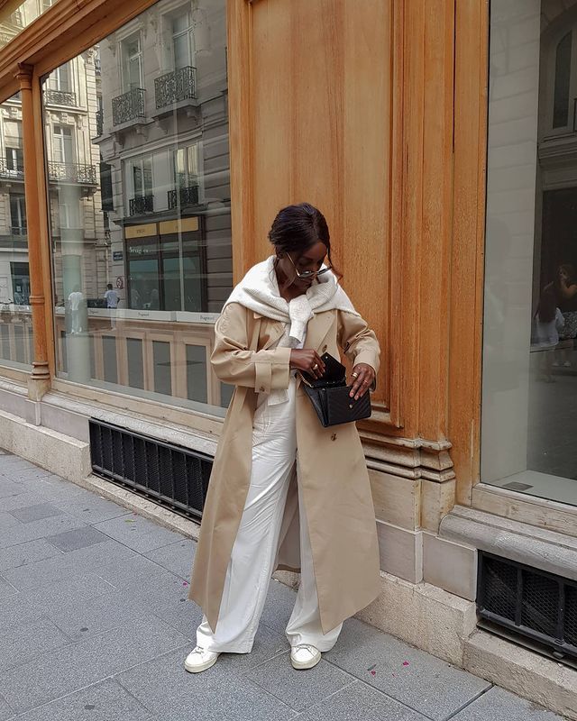 How 6 Chic French Women Style the Wide-Leg Trouser Trend | Who What Wear