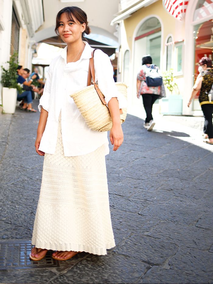 What to Wear to the Amalfi Coast in 11 Street Style Looks | Who What Wear