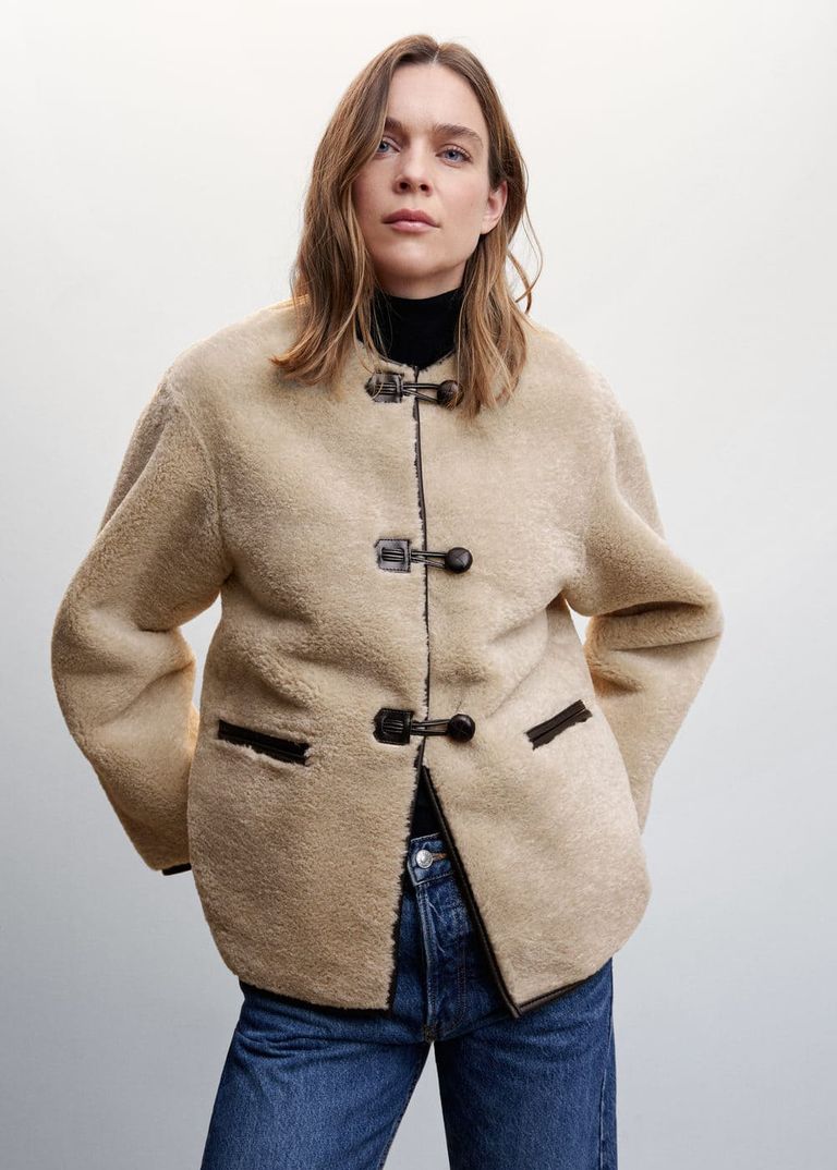 Mango's Sell-Out Faux-Shearling Jacket Is Back In Stock | Who What Wear