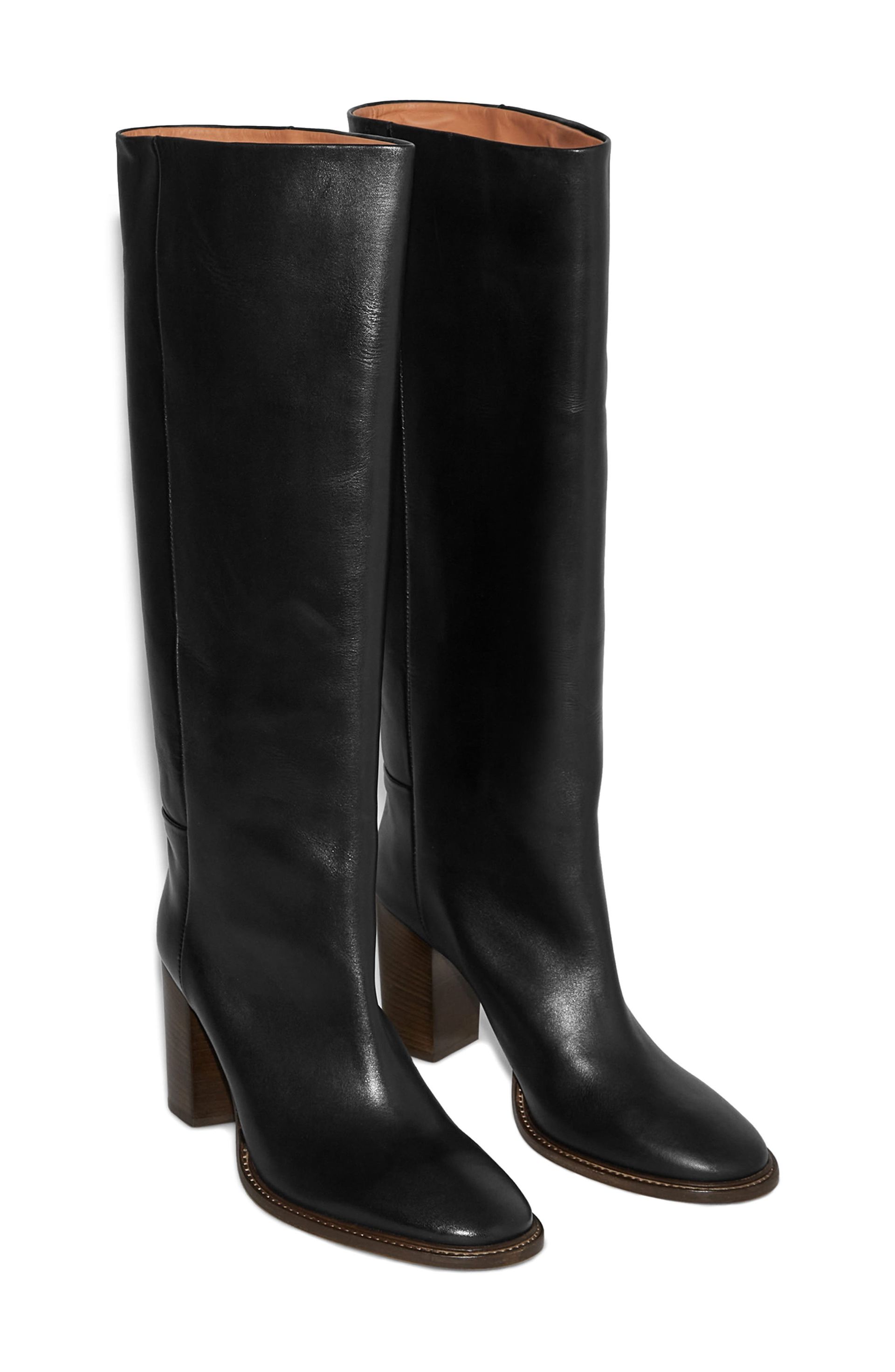 How French Girls Style Knee-High Boots With Basics | Who What Wear