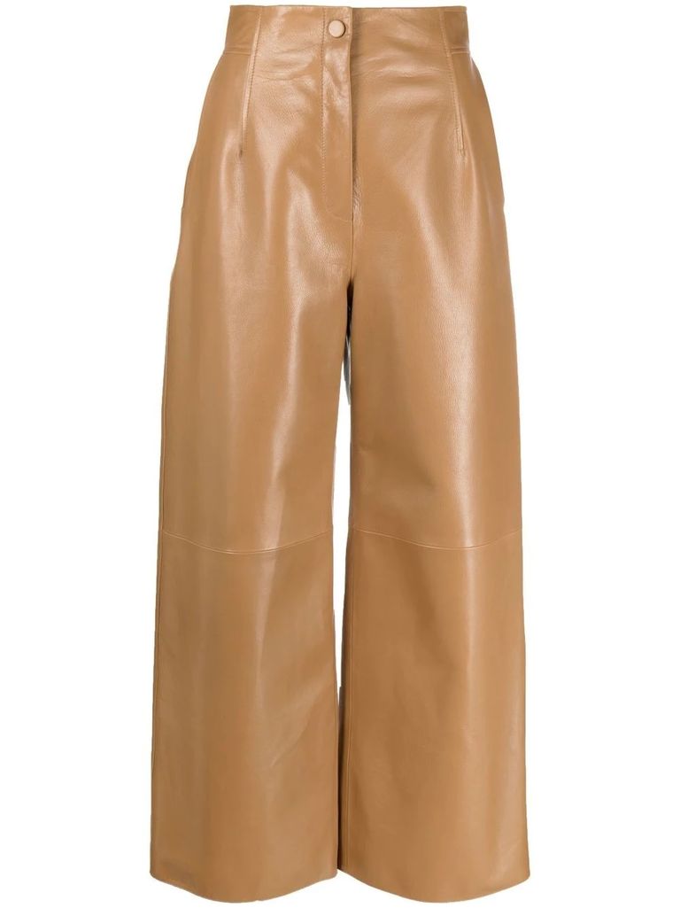 The 25 Best Wide-Leg Leather Trousers for Autumn | Who What Wear