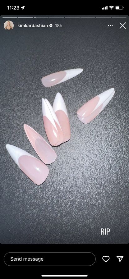 Kim Kardashian's Most Recent Mani Used Press-On Nails | Who What Wear