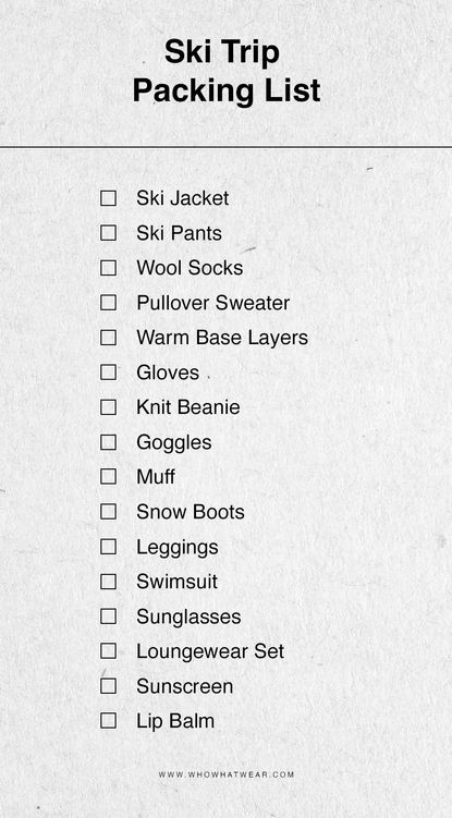 The Ultimate Ski Trip Packing List: 15 Essentials to Bring | Who What Wear