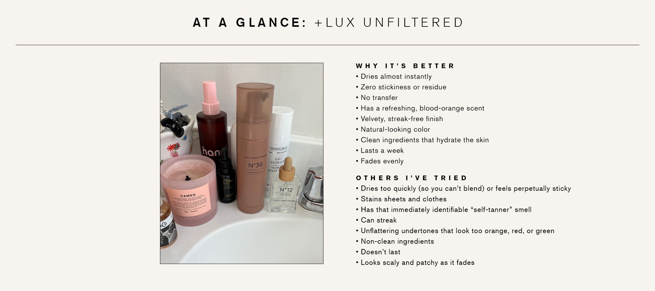 Reviewed: +Lux Unfiltered N°36 Supernatural Tanning Mousse | Who What Wear