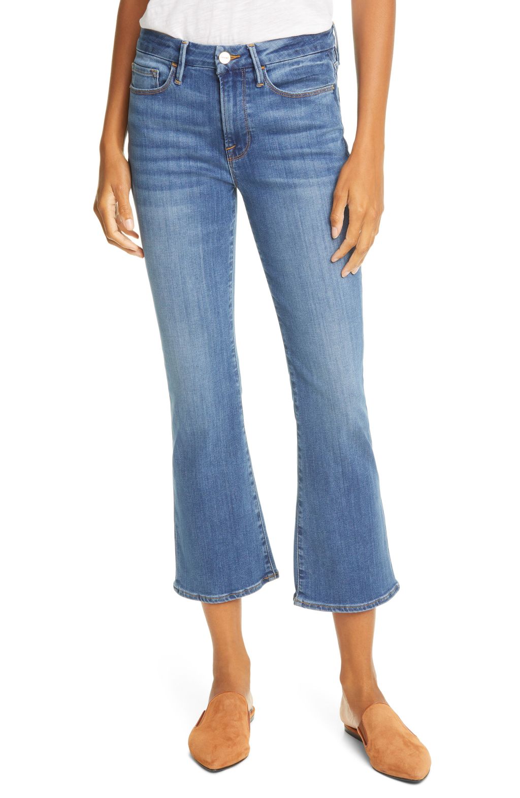 Katie Holmes Just Made Cropped Flare Jeans Cool Again | Who What Wear