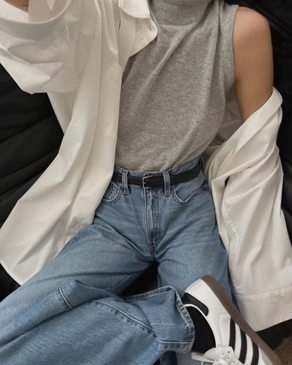 The Chicest Jeans Outfits That Feature Other Basics | Who What Wear