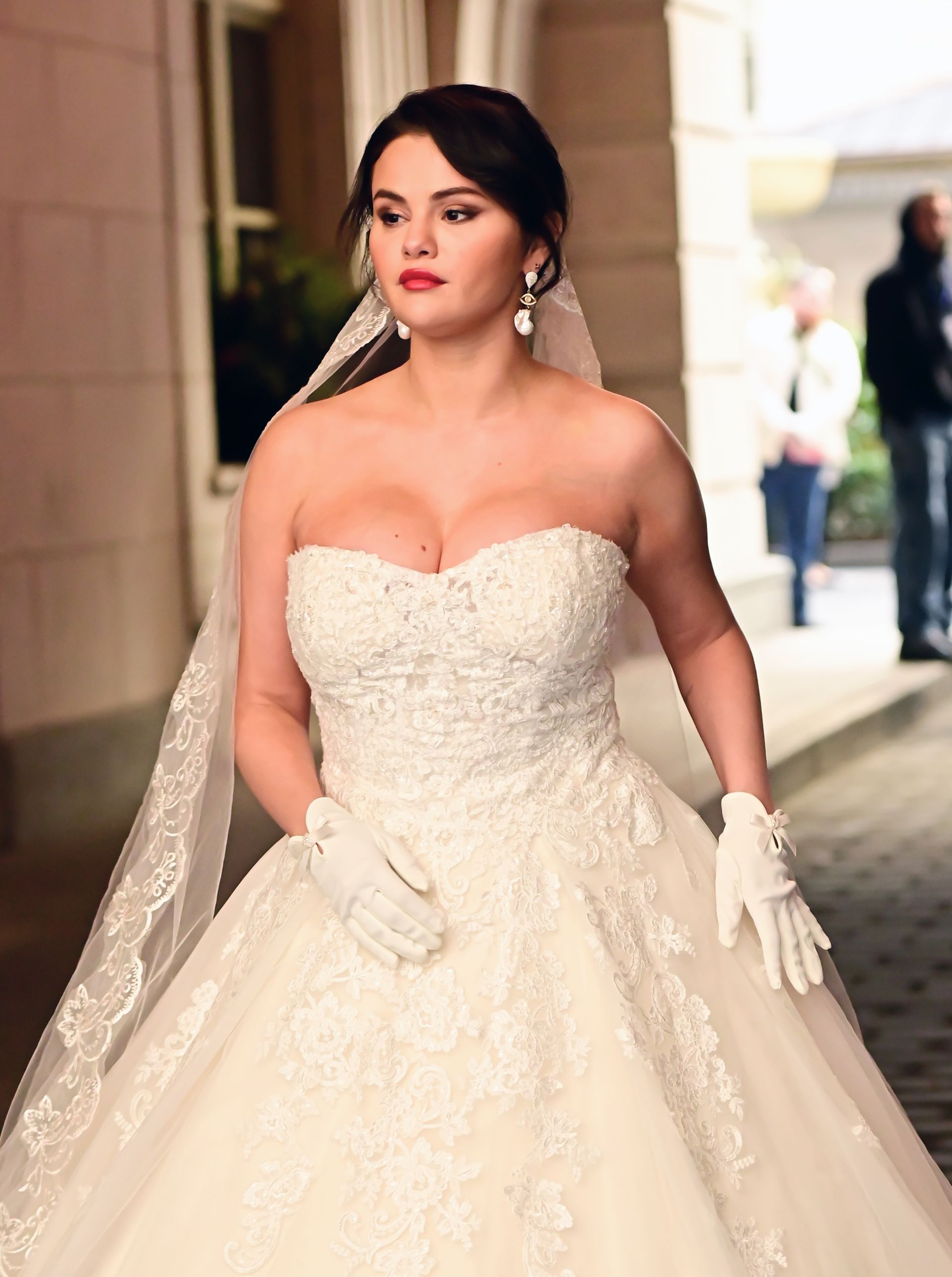Selena Gomez Wore a Wedding Dress in NYC | Who What Wear