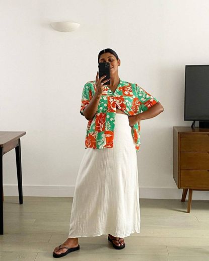 Fashion People Love These Maxi-Skirt-and-Sandal Outfits | Who What Wear
