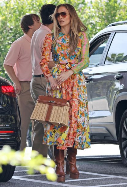 Jennifer Lopez's Wicker Hermés Kelly Bag Is Ideal for Spring | Who What ...