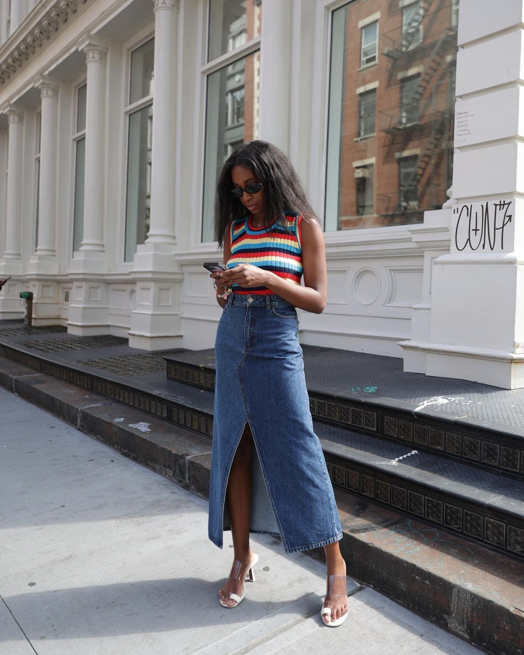 The 9 Shoe Styles That Work Best with Denim Skirts | Who What Wear