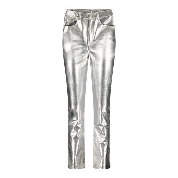 TikTok Has Convinced Us that Silver Trousers are Stylish | Who What Wear