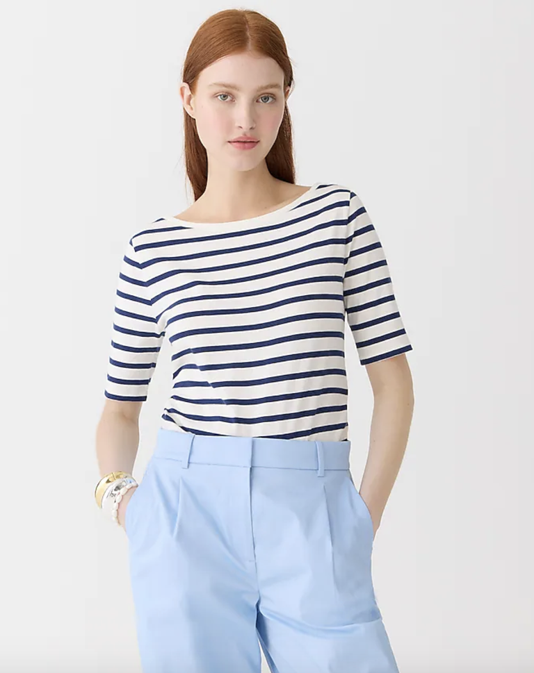The Best Striped-Tee Outfits Inspired by French Women | Who What Wear