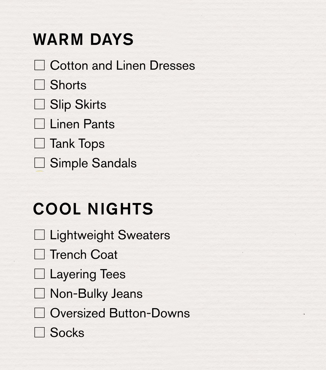 12 Things to Pack for Trips With Warm Days and Cool Nights | Who What Wear