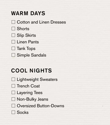 12 Things to Pack for Trips With Warm Days and Cool Nights | Who What Wear