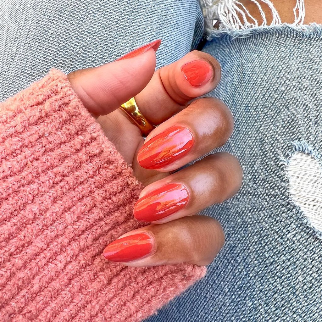 Suddenly the Burnt-Orange Nail Trend Is Everywhere I Look | Who What Wear