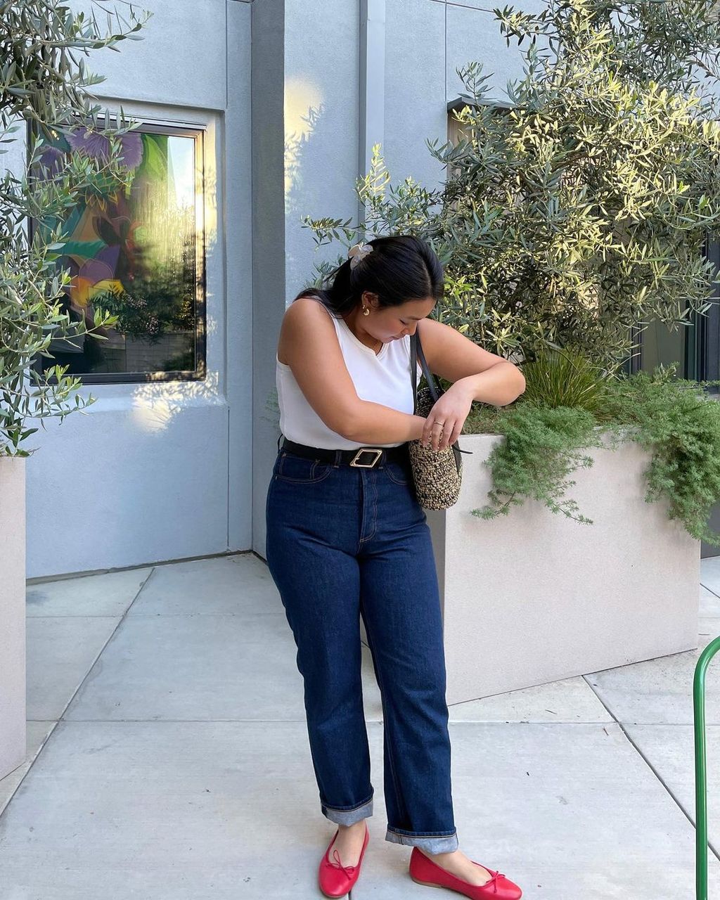 Suddenly, Everyone Is Wearing the Red Ballet-Flats Trend | Who What Wear