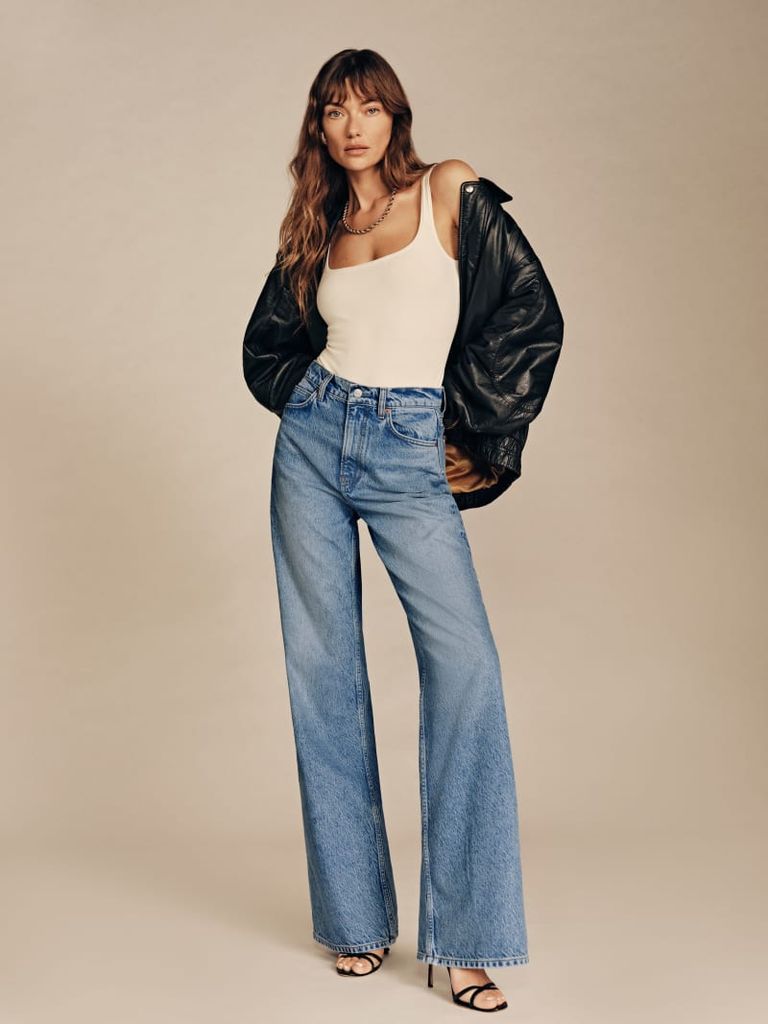 11 Chic High-Waisted Jean Outfits To Try This Winter | Who What Wear