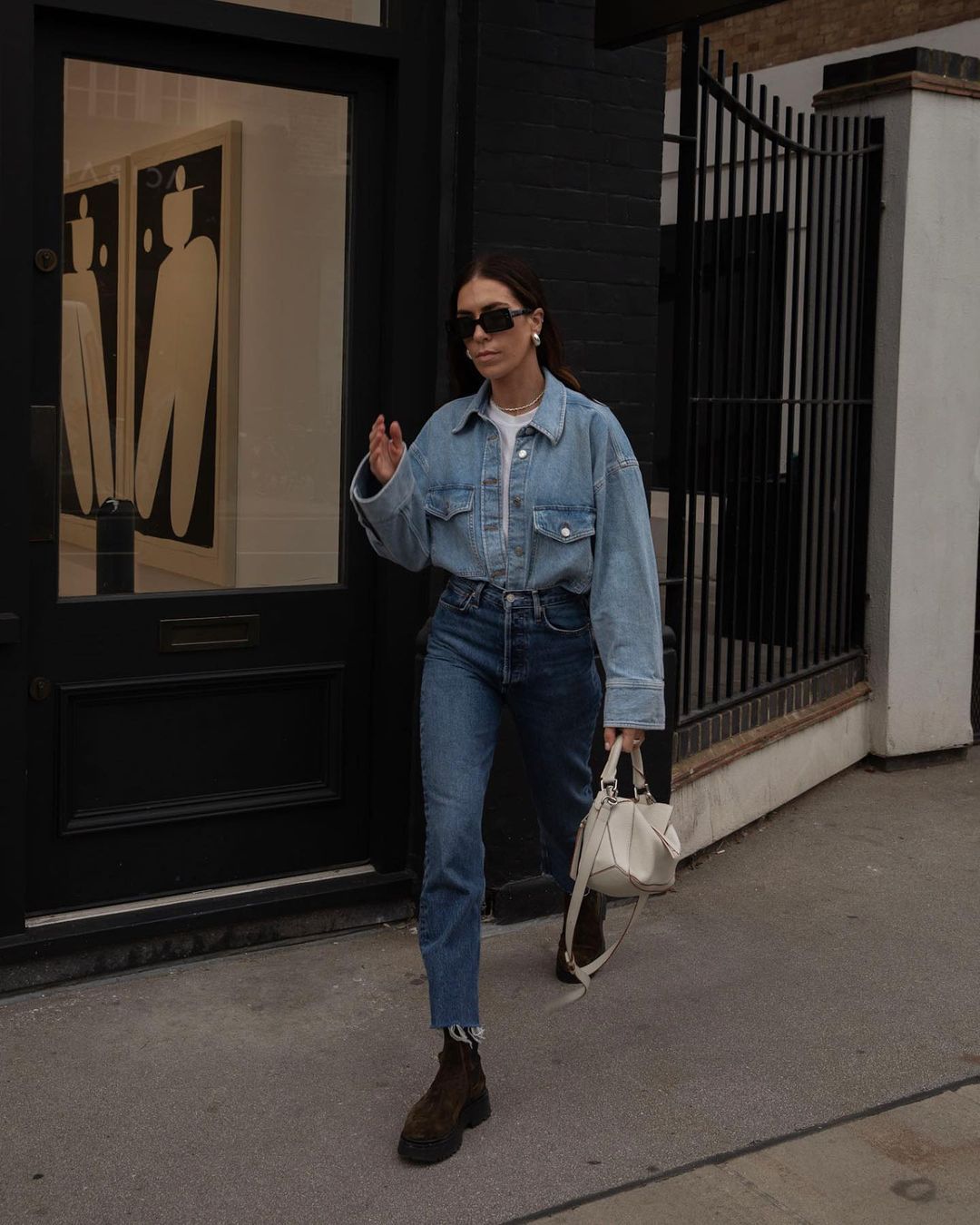 11 Chic High-Waisted Jean Outfits To Try This Winter | Who What Wear