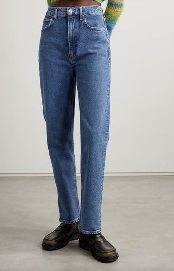 11 Chic High-Waisted Jean Outfits To Try This Winter | Who What Wear