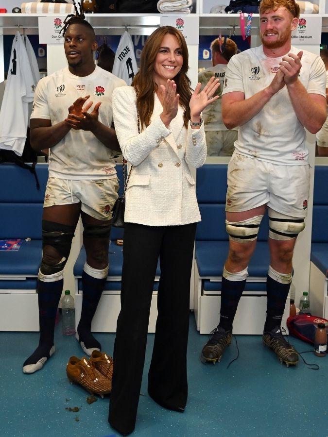 Kate Middleton Wore a £66 Zara Blazer to the Rugby World Cup | Who What ...