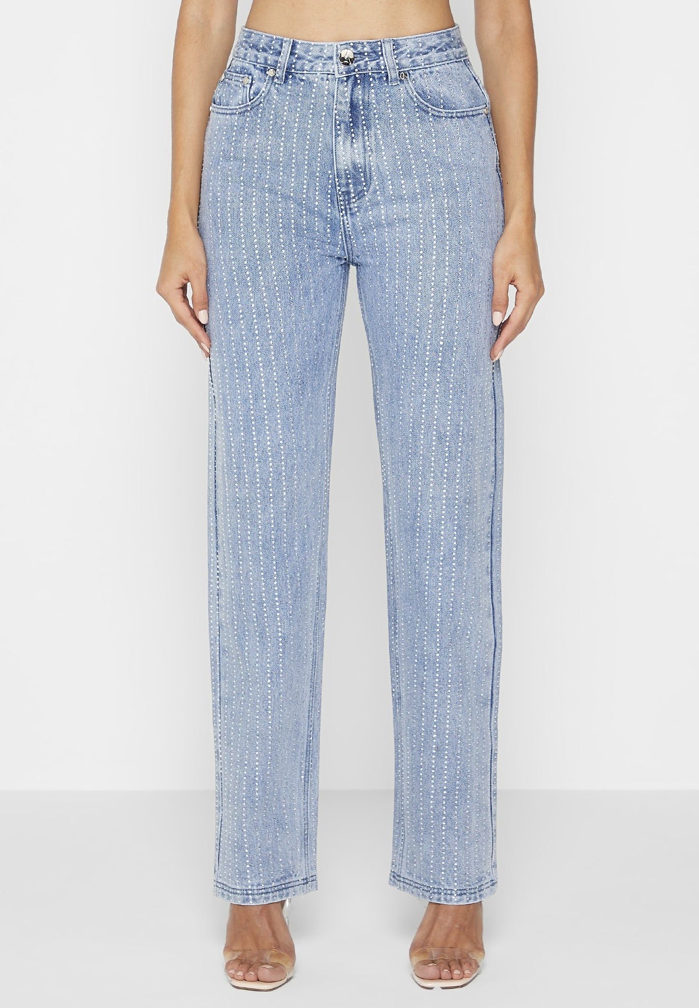 Shop the Best Rhinestone Jeans From Zara to Stradivarius | Who What Wear