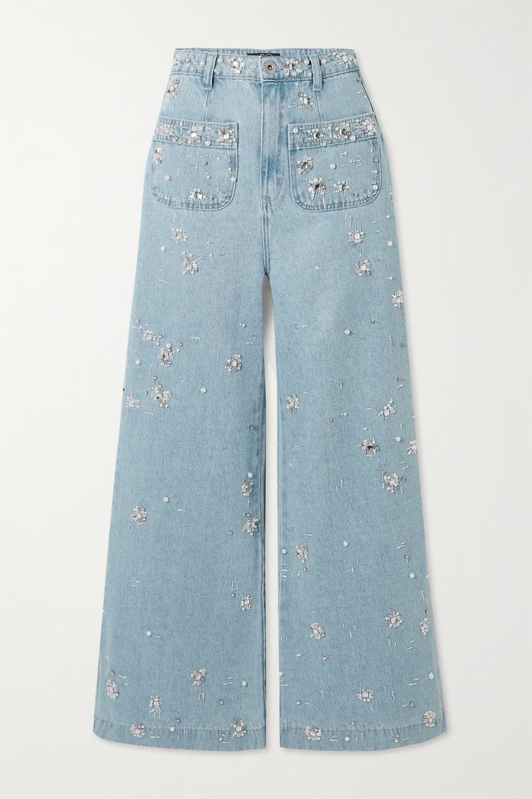 Shop the Best Rhinestone Jeans From Zara to Stradivarius | Who What Wear