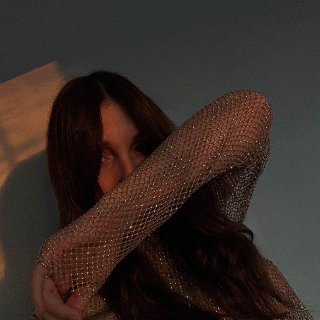 Free People's Crystal Mesh Top Goes Perfectly with Jeans | Who What Wear