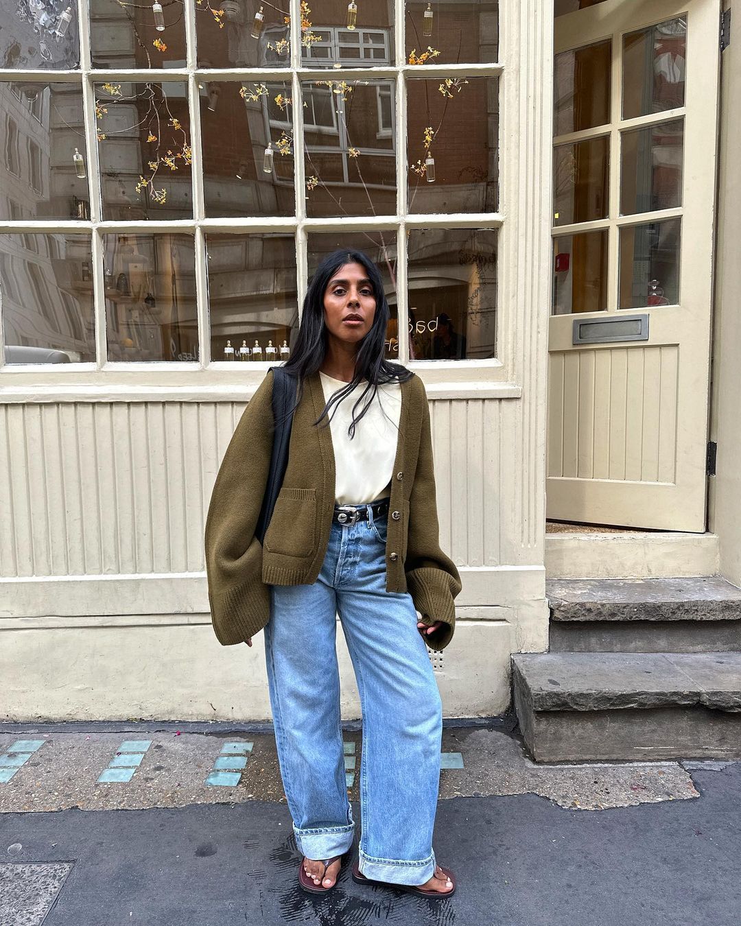 The Cuffed Jeans Trend Is Going to Define Our 2024 Outfits | Who What Wear