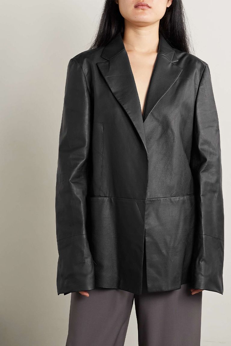 Jennifer Lawrence Just Wore 2024's Leather Blazer Trend | Who What Wear