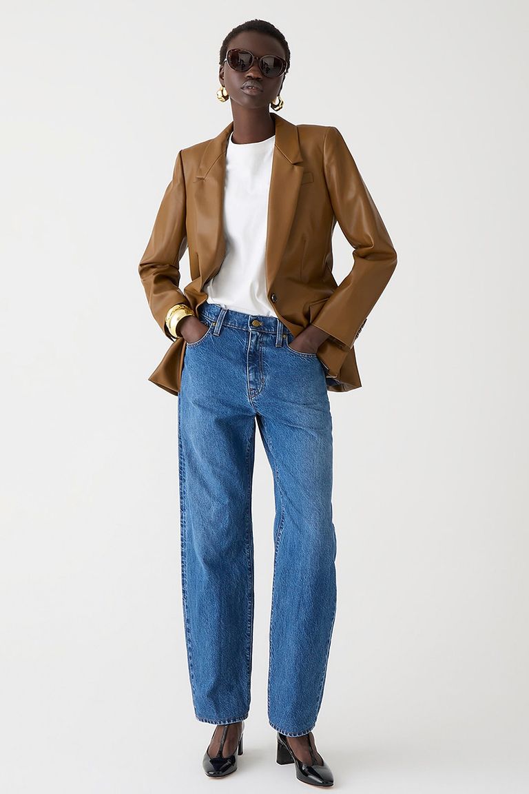 Jennifer Lawrence Just Wore 2024's Leather Blazer Trend | Who What Wear