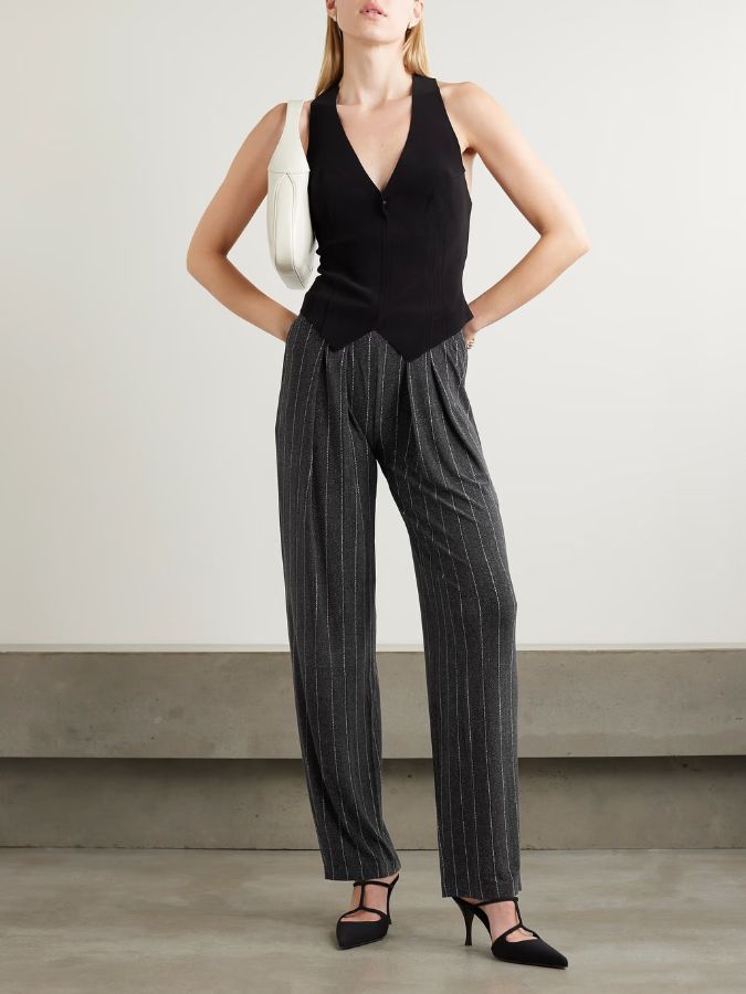 The Pinstripe Trouser Trend Is Back for 2024—It's So Classy | Who What Wear
