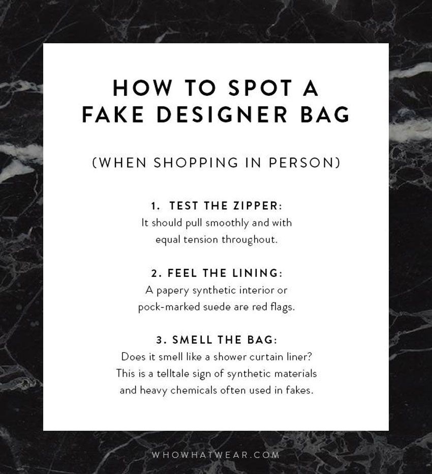 How to Tell a Bag Is Fake in 30 Seconds Flat | Who What Wear