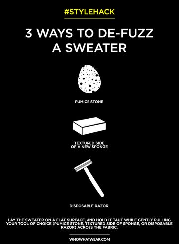 #StyleHack: 3 Smart Ways to De-Fuzz Sweaters | Who What Wear