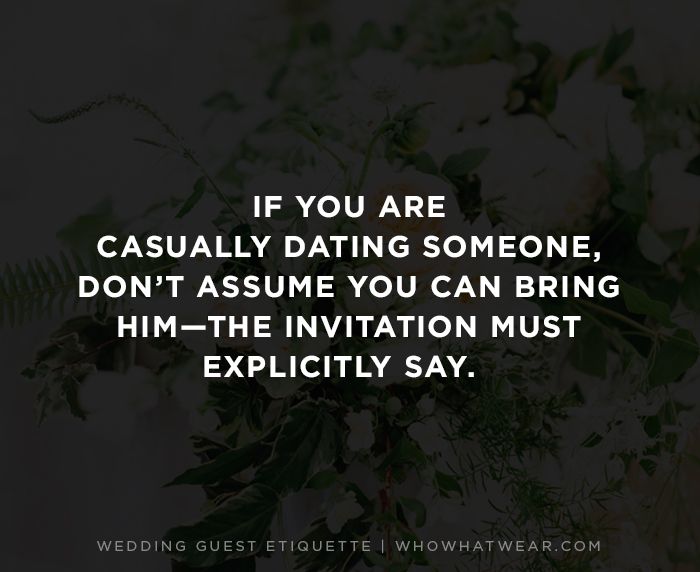 Etiquette on Bringing Guests to a Wedding | Who What Wear