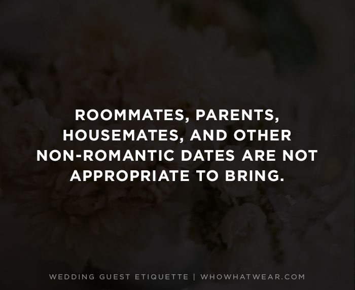 Etiquette on Bringing Guests to a Wedding | Who What Wear