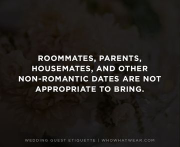 Etiquette on Bringing Guests to a Wedding | Who What Wear