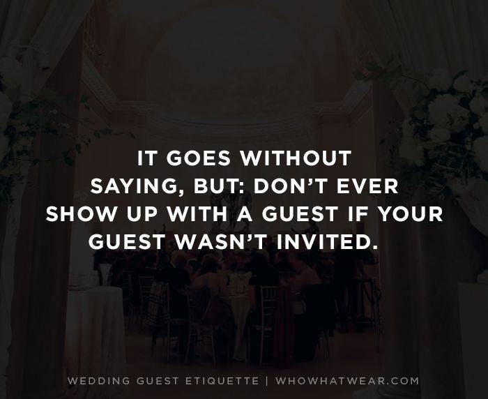Etiquette on Bringing Guests to a Wedding | Who What Wear