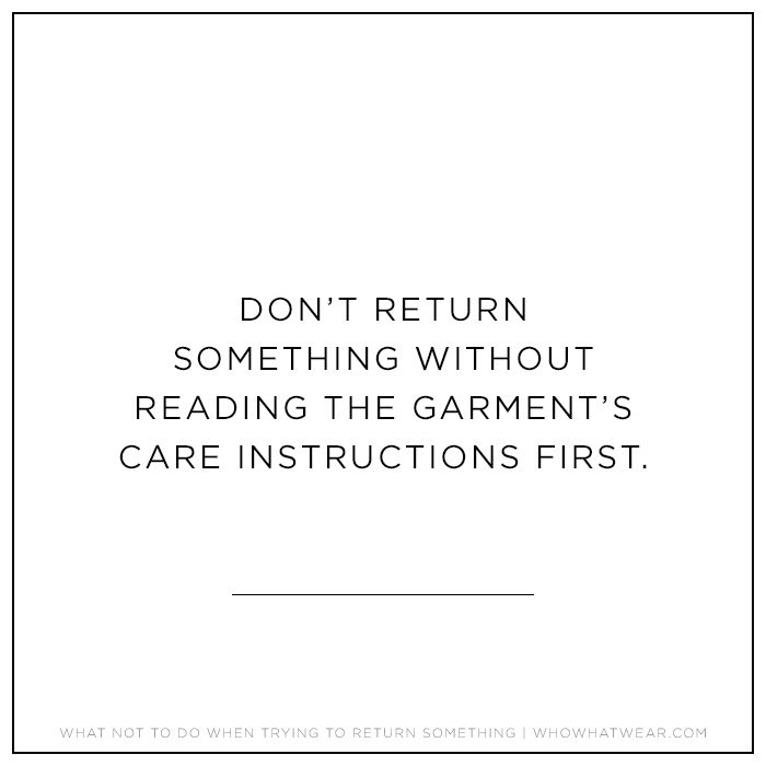 What Not to Do When Returning an Item | Who What Wear