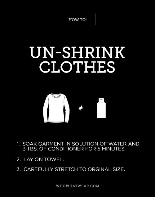 See How to Unshrink Clothes Easily | Who What Wear