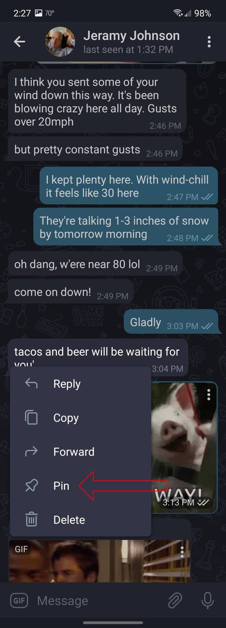 How to pin messages in Telegram chats | Android Central