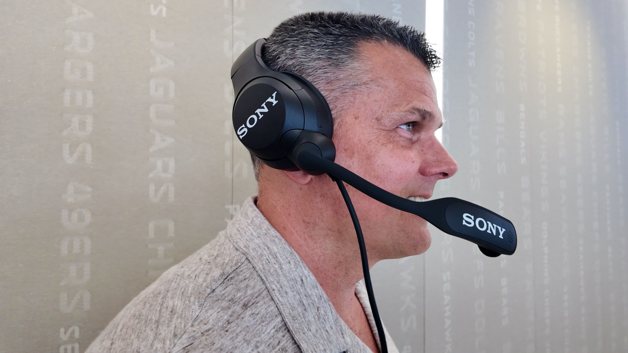 I wore the new Sony NFL Coach's Headset that all 32 teams are getting ...