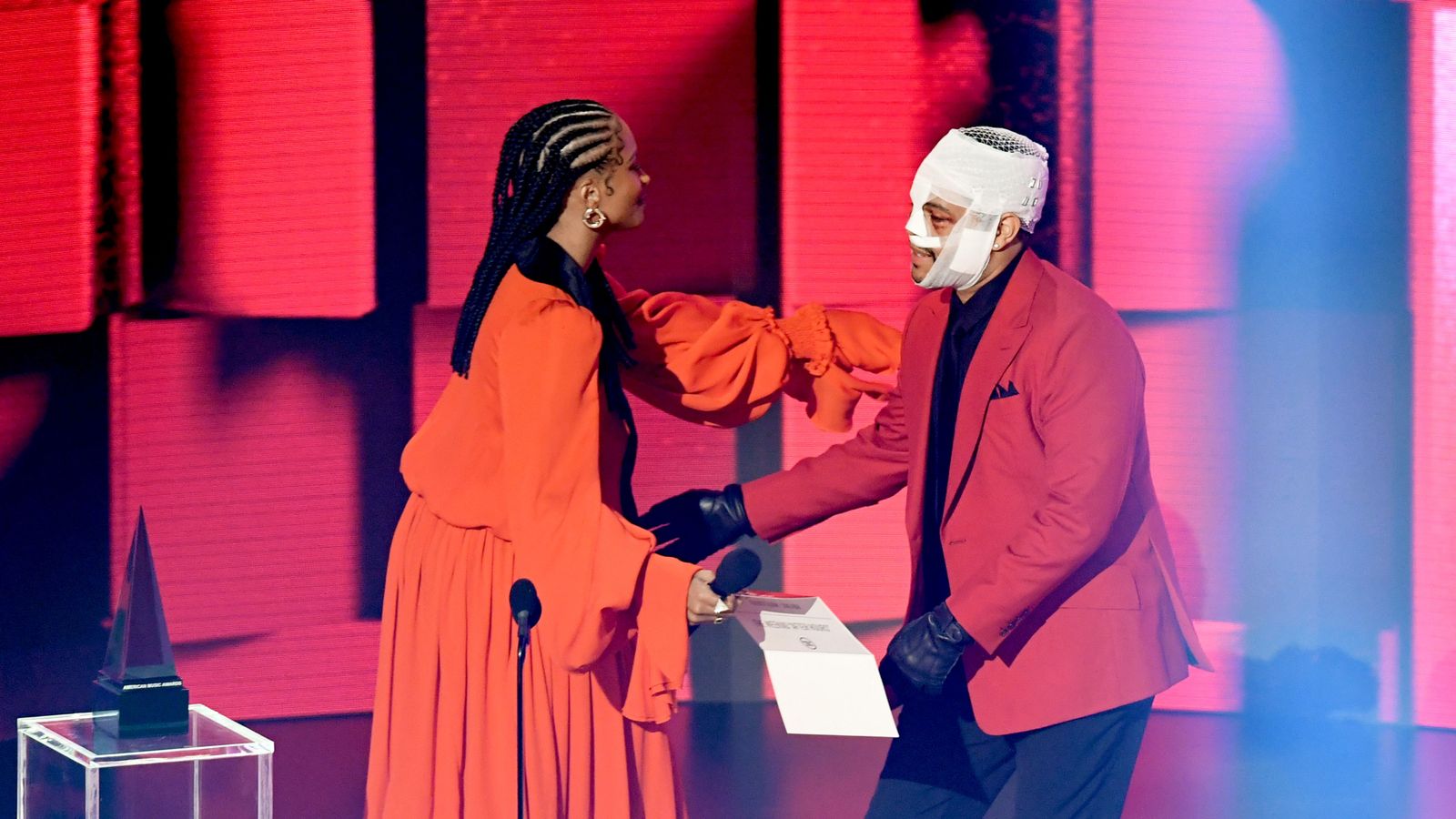 The Weeknd's Bandages at the Super Bowl LV Performance, Explained | Marie Claire