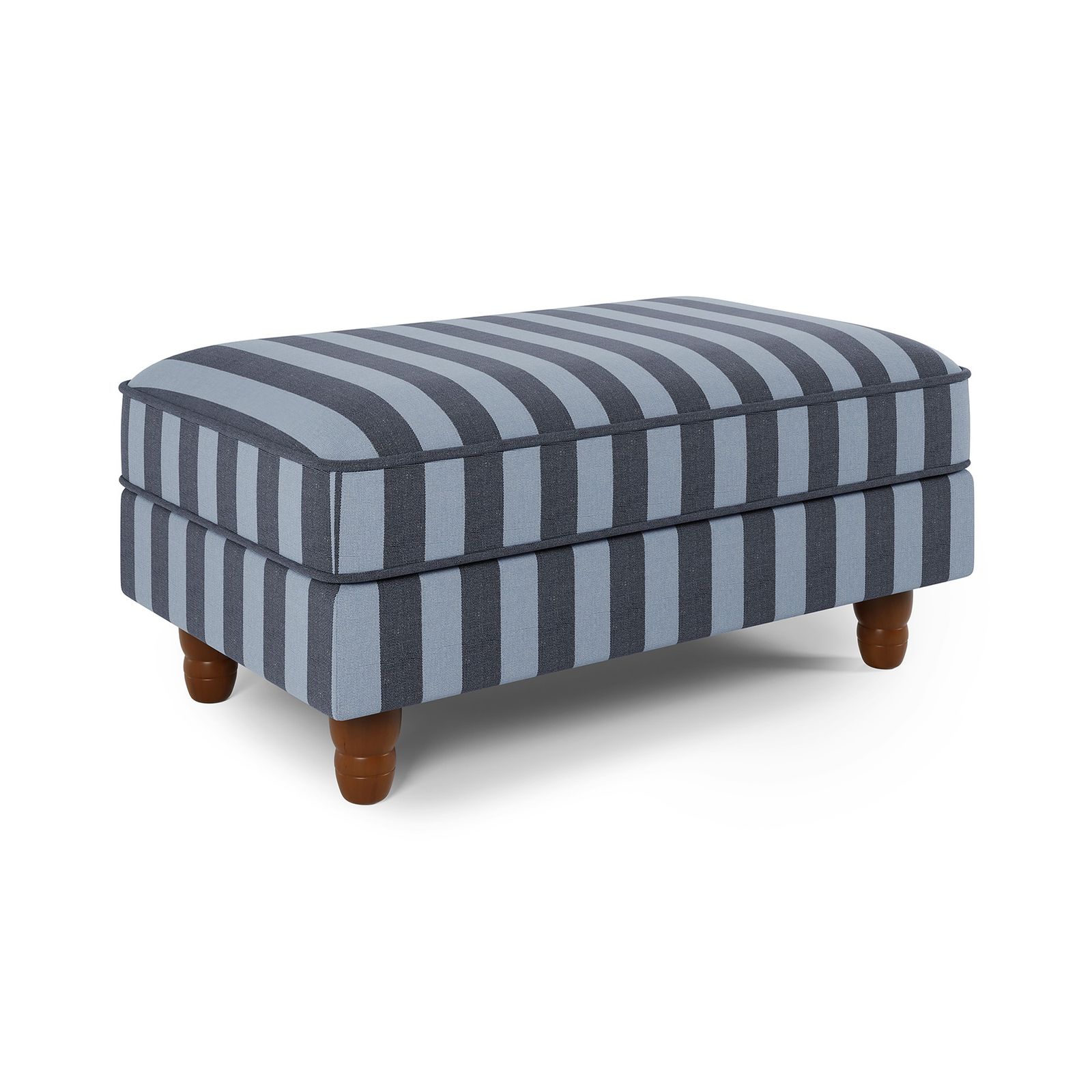 Dunelm’s striped Beatrice chair has a matching ottoman | Ideal Home
