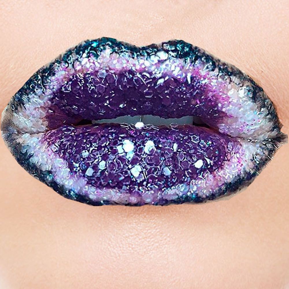 Crystal Lips Trend - Amethyst Lip Art | Marie Claire