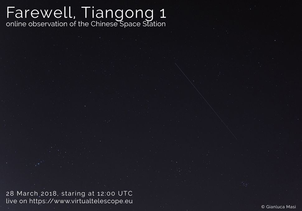Watch China's Tiangong-1 Space Station in Real Time As It Nears Its Demise | Space